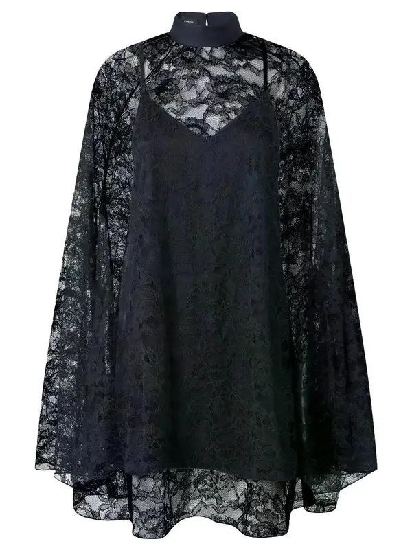 Pinko High-neck Lace Dress - Black