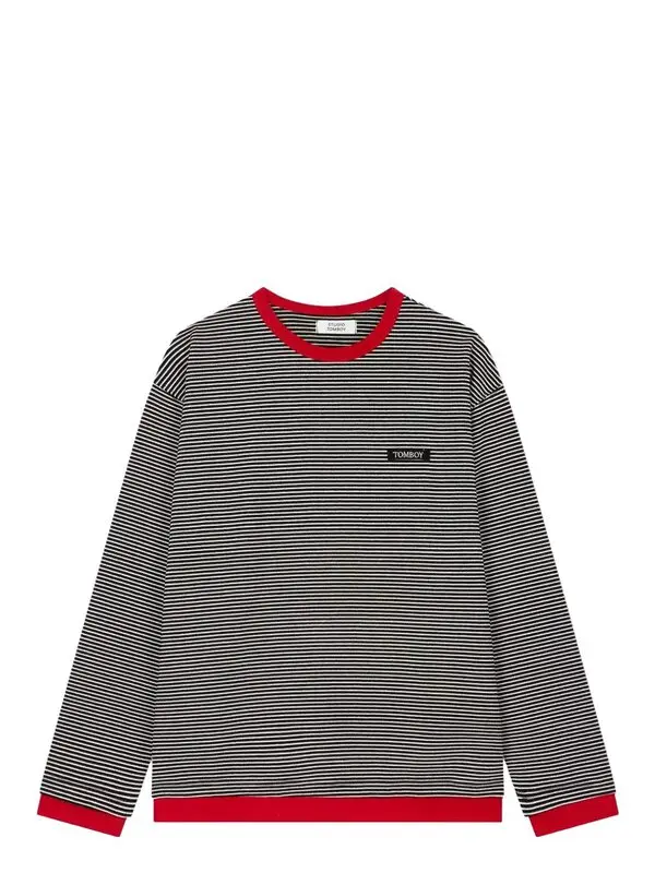 STUDIO TOMBOY Striped T-shirt - Black