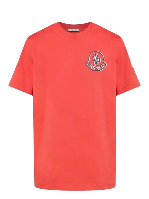 Moncler Logo-printed Cotton T-shirt - Red