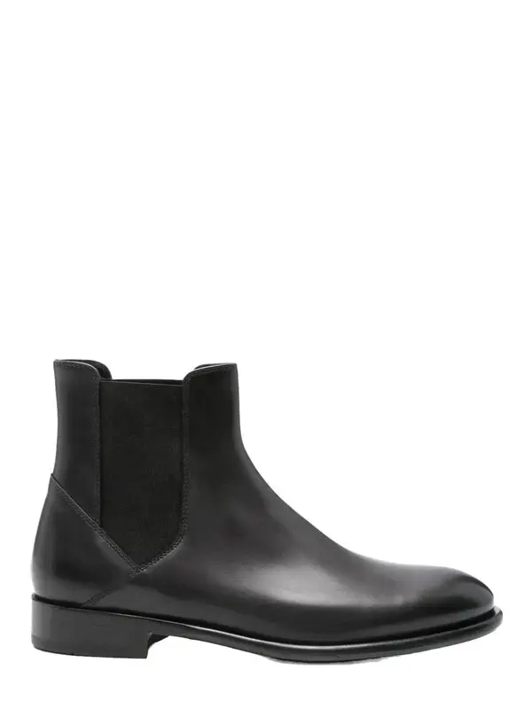 DOUCAL'S Leather Chelsea Boots - Black