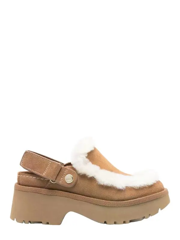UGG Esmee 60mm Fur-trim Pumps - Brown