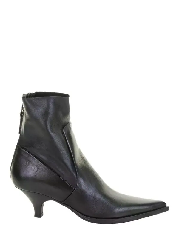 Elena Iachi 50mm Zip-detail Pointed-toe Ankle Boots - Black