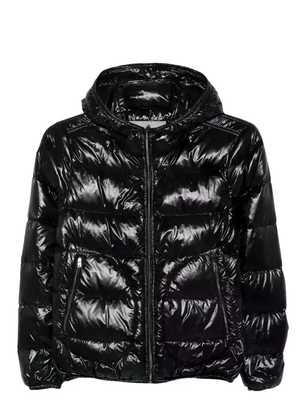 Herno Quilted Hooded Jacket - Black