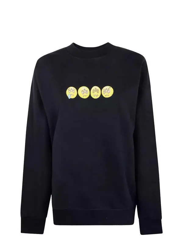 BARROW Emoticon-print Sweatshirt - Black