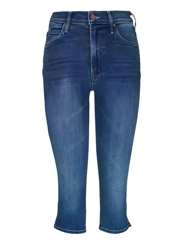 MOTHER The Stunner Cropped Jeans - Blue