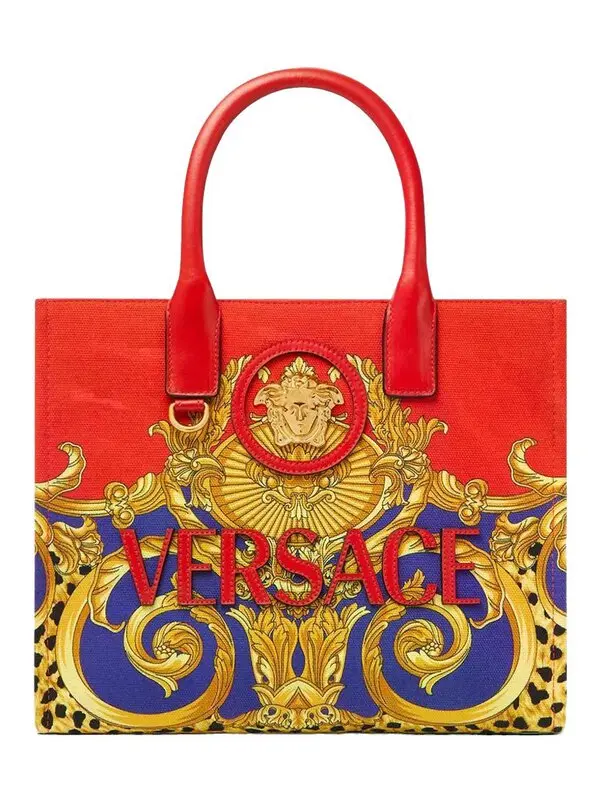 Versace Baroque-print Tote Bag - Red