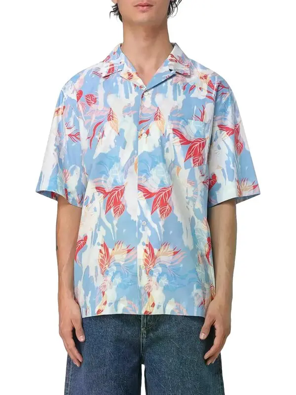 Alexander McQueen Hawaiian Floral-print Cotton Shirt - Blue
