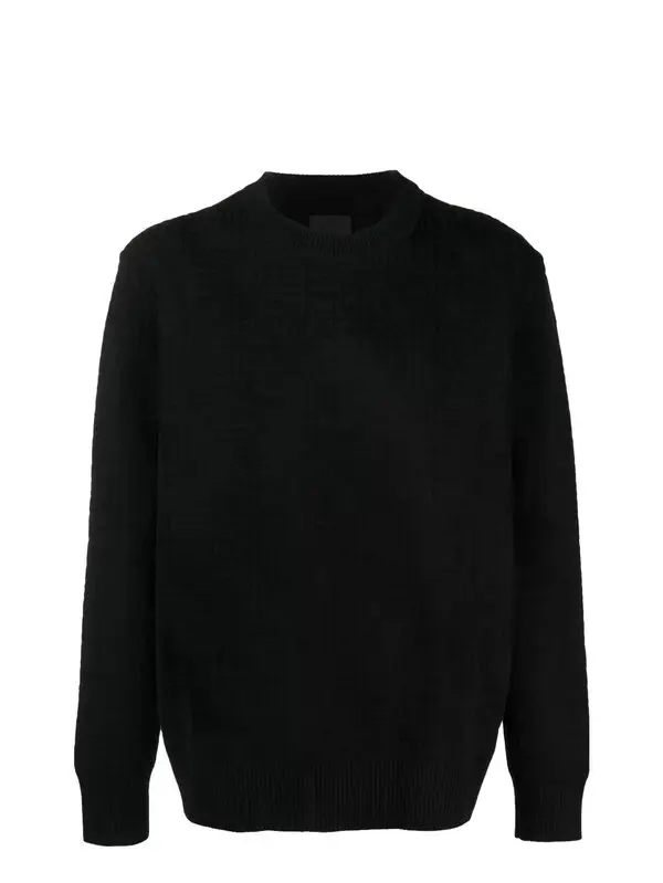 Givenchy Wool-blend Jacquard Sweatshirt - Black