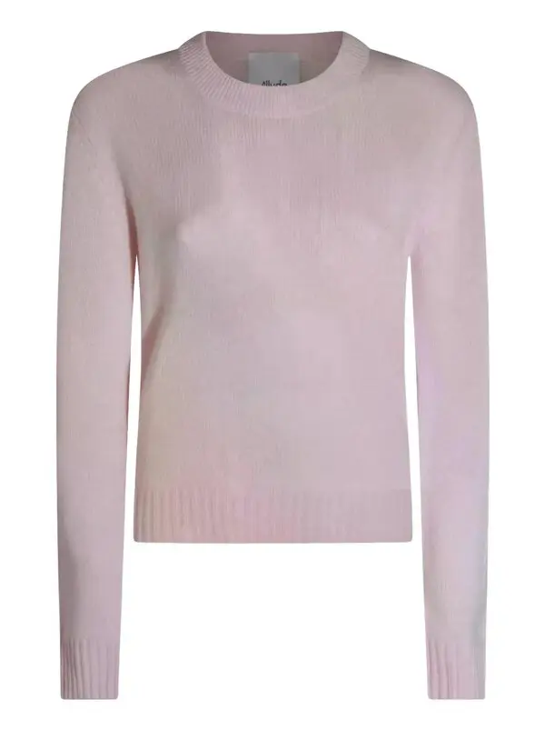 ALLUDE Crew-neck Cashmere Sweater - Pink