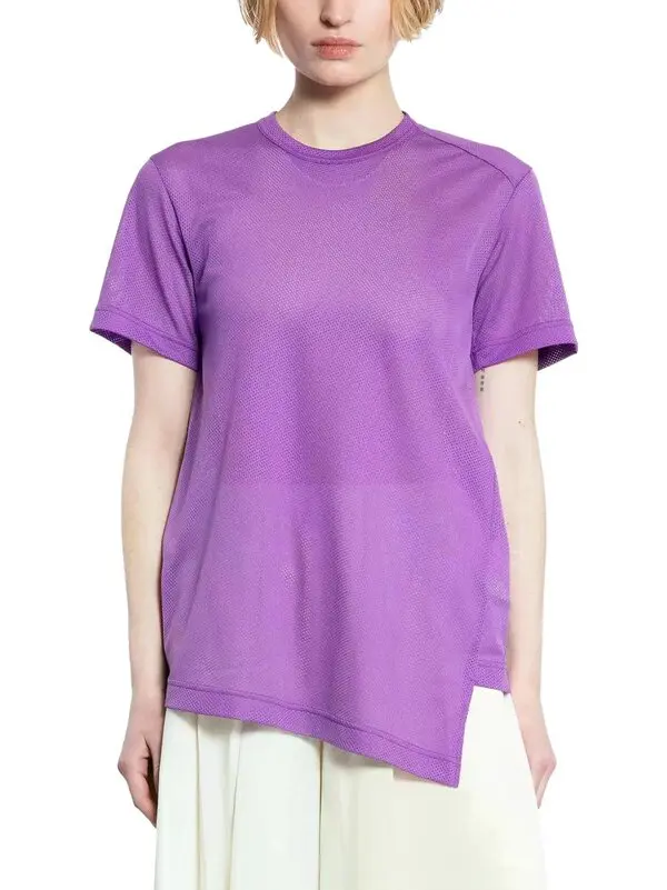 Comme Des Garçons Asymmetric Mesh T-shirt - Purple