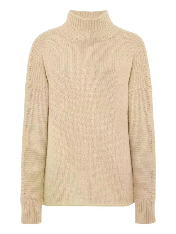 Malo Turtleneck Ribbed Sweater - Neutrals