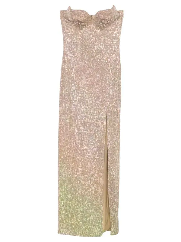 Giuseppe Di Morabito Crystal-embellished Maxi Dress - Neutrals