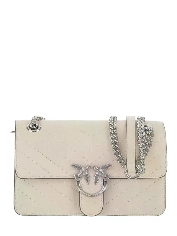 Pinko Classic Love Quilted Shoulder Bag - Neutrals