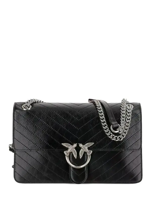 Pinko Love Quilted Shoulder Bag - Black