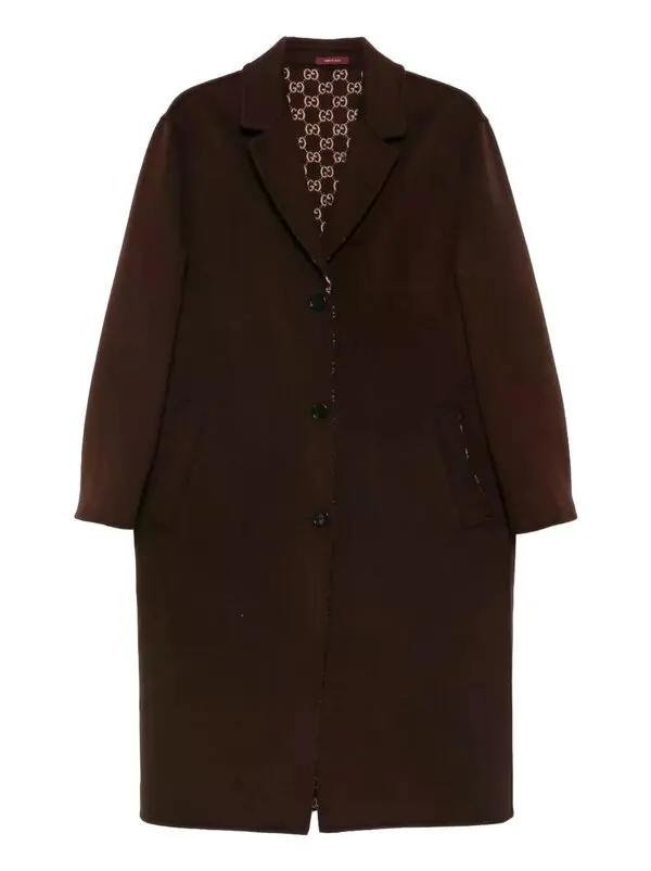Gucci Button-fastening Coat - Brown