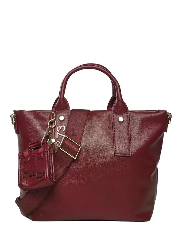 V°73 Top-handle Tote Bag With Detachable Strap - Red