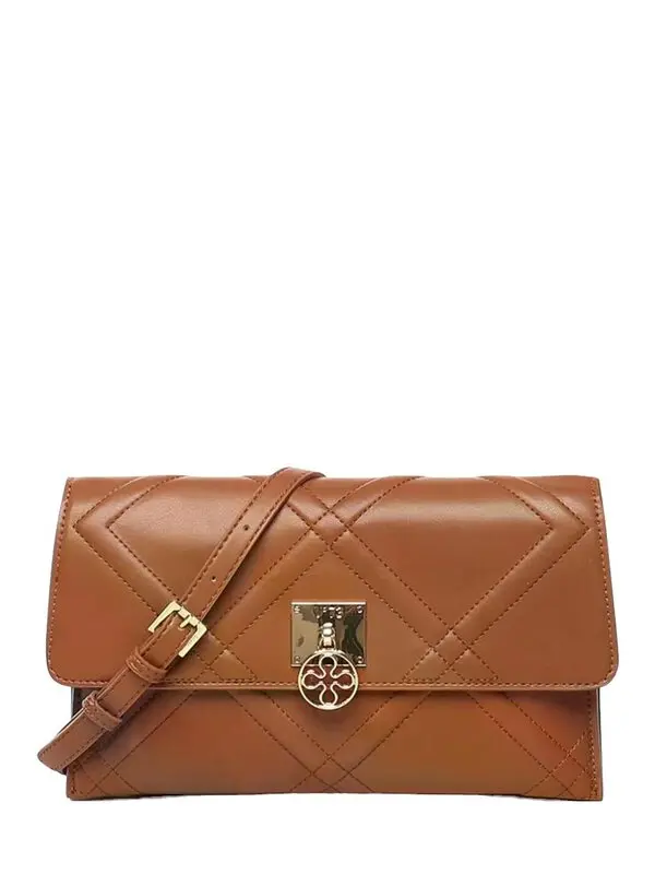 V°73 Clasp-fastening Clutch - Brown