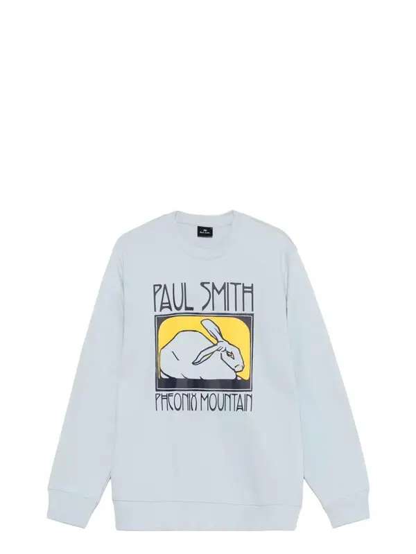Paul Smith Phoenix Mountain Rabbit-print Sweatshirt - Blue