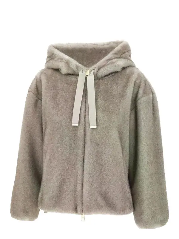 Herno Zip-front Jacket With Drawstring Hood - Neutrals