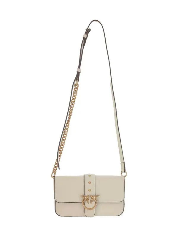 Pinko Classic Love Mini Crossbody Bag - White