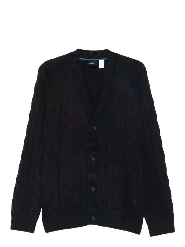 Paul Smith Cable-knit Cardigan - Blue