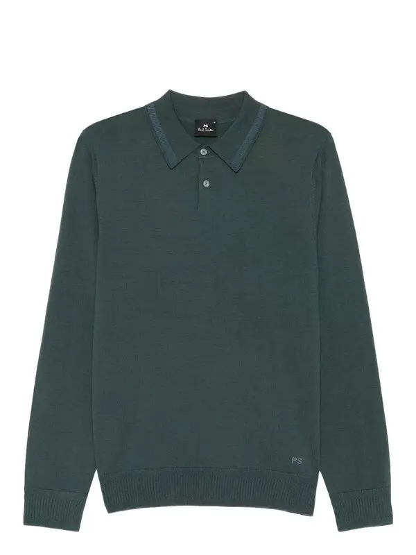 Paul Smith Polo-neck Merino Wool Sweater - Green