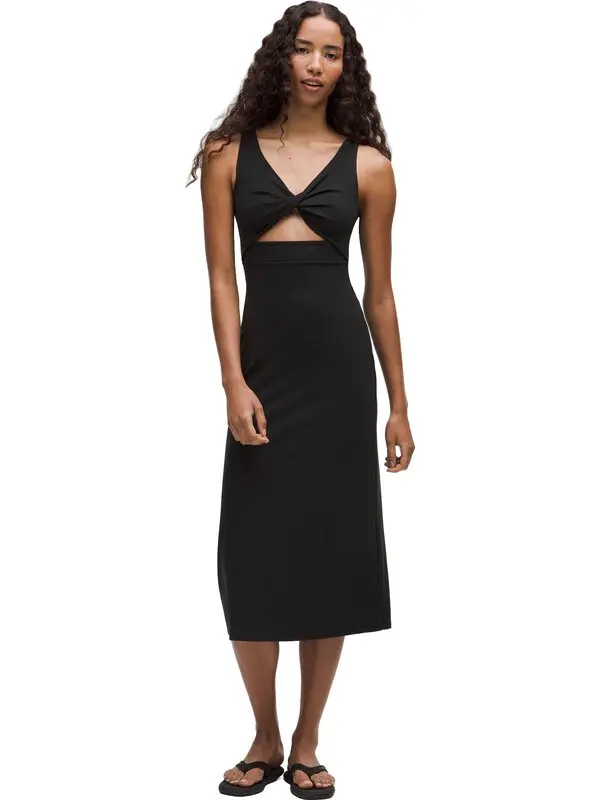 Lululemon Nulu Twist-front Midi Dress - Black