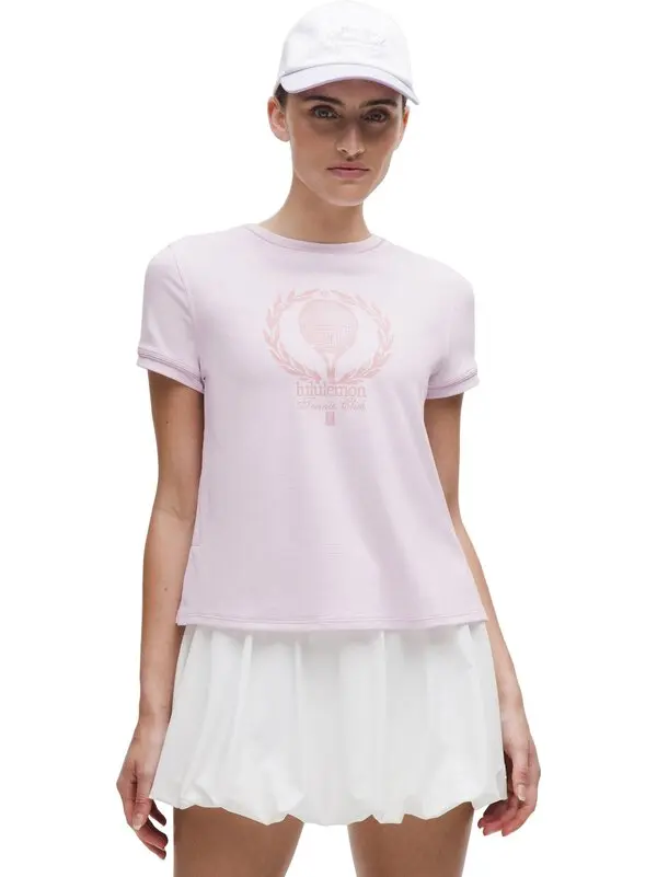 Lululemon Crewneck Tennis Short-sleeve Shirt - Pink Organza/pink Haze