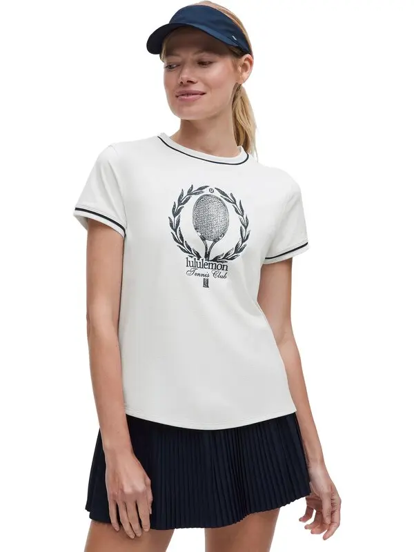Lululemon Crewneck Tennis Short-sleeve Shirt - White/club Blue