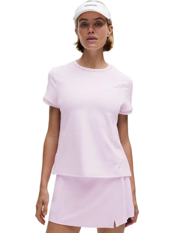 Lululemon Crewneck Tennis Short-sleeve Shirt - Pink Organza/pink Haze