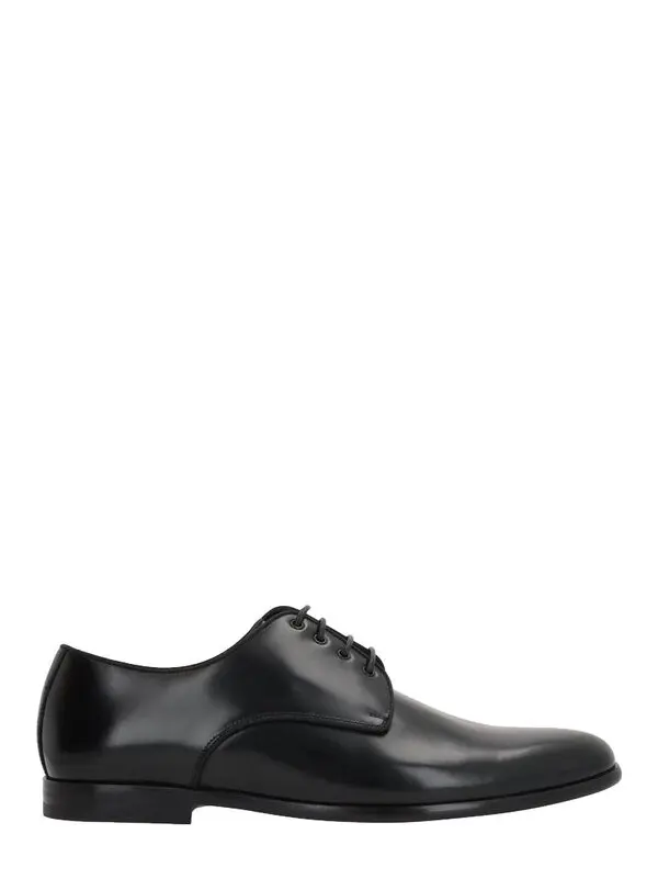Dolce & Gabbana Brushed Leather Derby Shoes - Black