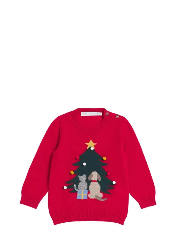 PER TE Christmas Dog And Cat Sweatshirt - Red