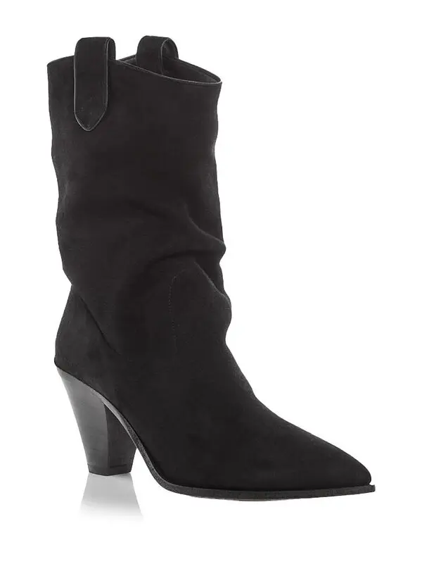 AQUAZZURA Boogie Cowboy Booties - Black