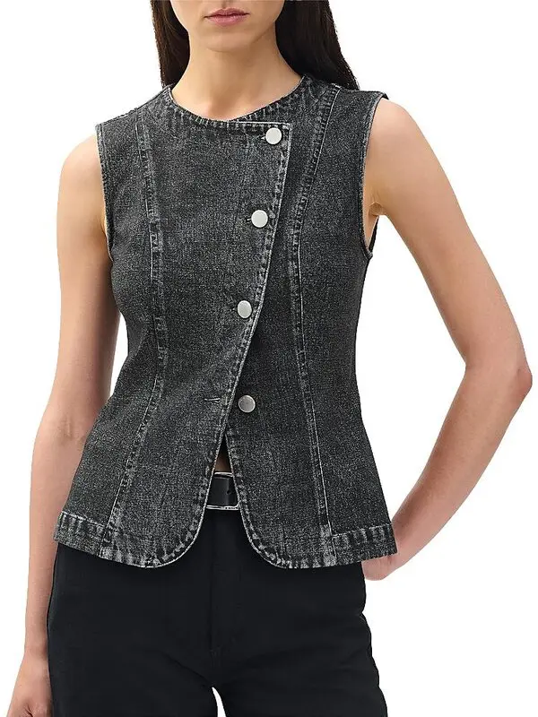 Rag & Bone Miramar Ponte Olivia Vest - Washed Black