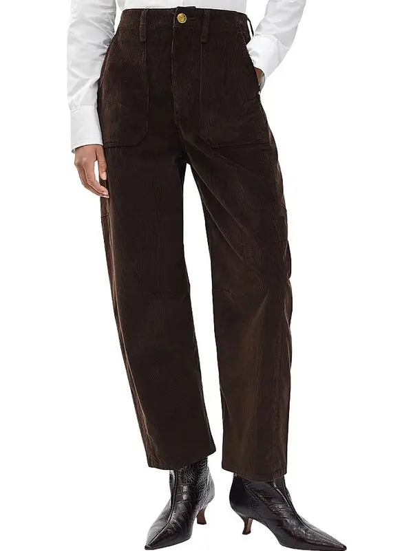 Rag & Bone Charlie High-rise Ankle Barrel Jeans - Dark Brown