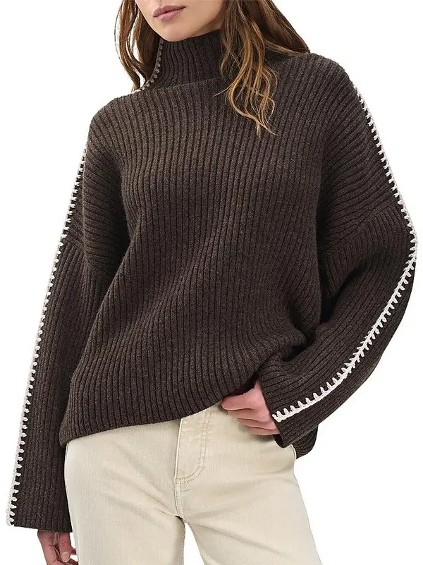 Rag & Bone Ingrid Turtleneck Sweater - Brown
