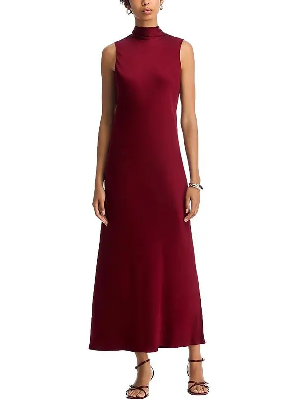 French Connection Ennis Satin Maxi Dress - Cabernet