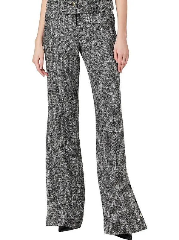 TOCCIN Gracie Button Detail Pants - Charcoal Multi