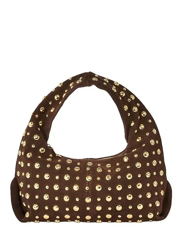 Aqua Slouchy Hobo Suede Shoulder Bag - Chocolate