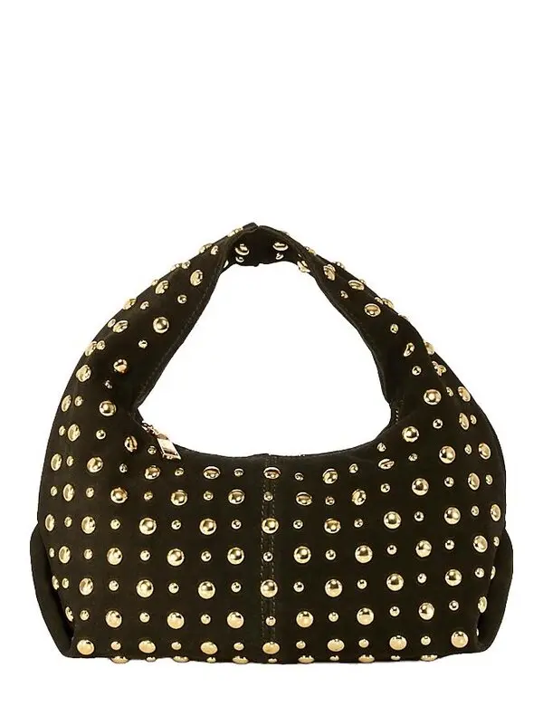 Aqua Slouchy Hobo Suede Shoulder Bag - Olive