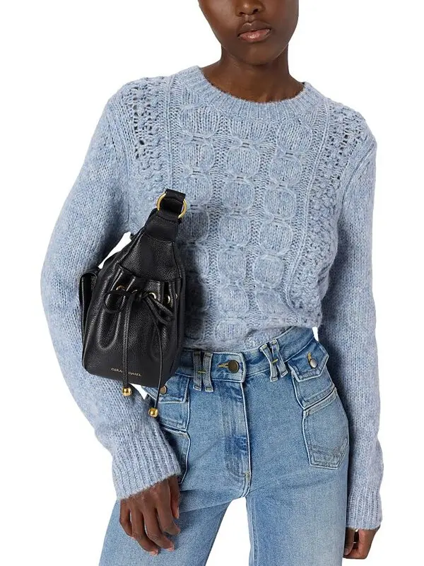 Gerard Darel Esperanza Textured Knit Sweater - Bluesky
