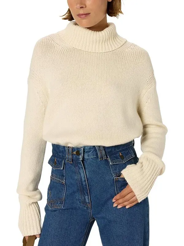 Gerard Darel Edana Cashmere Sweater - Ecru