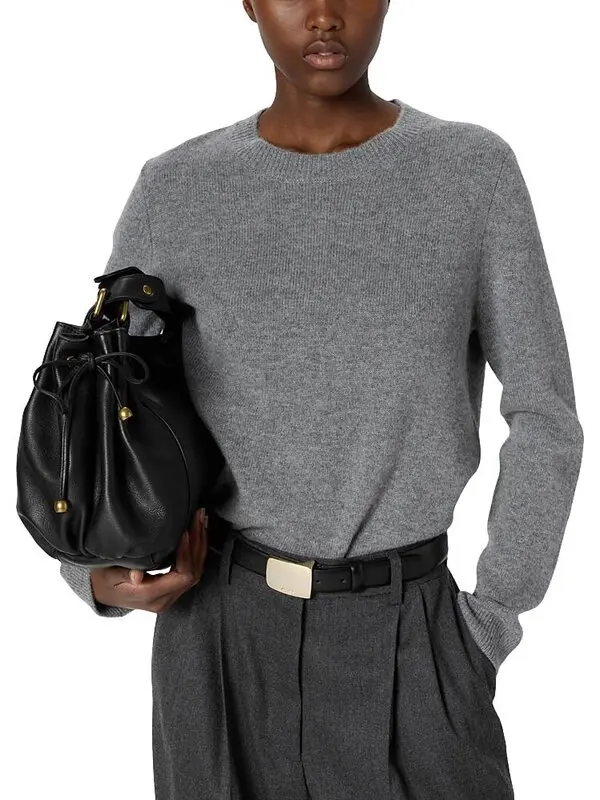 Gerard Darel Emelyne Cashmere Crewneck Sweater - Grey