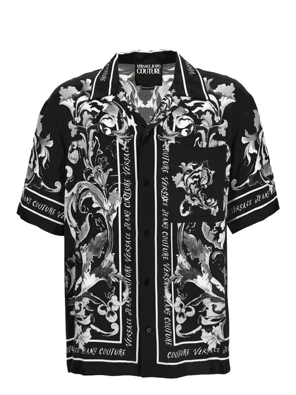 Versace Baroque-print Shirt - Black