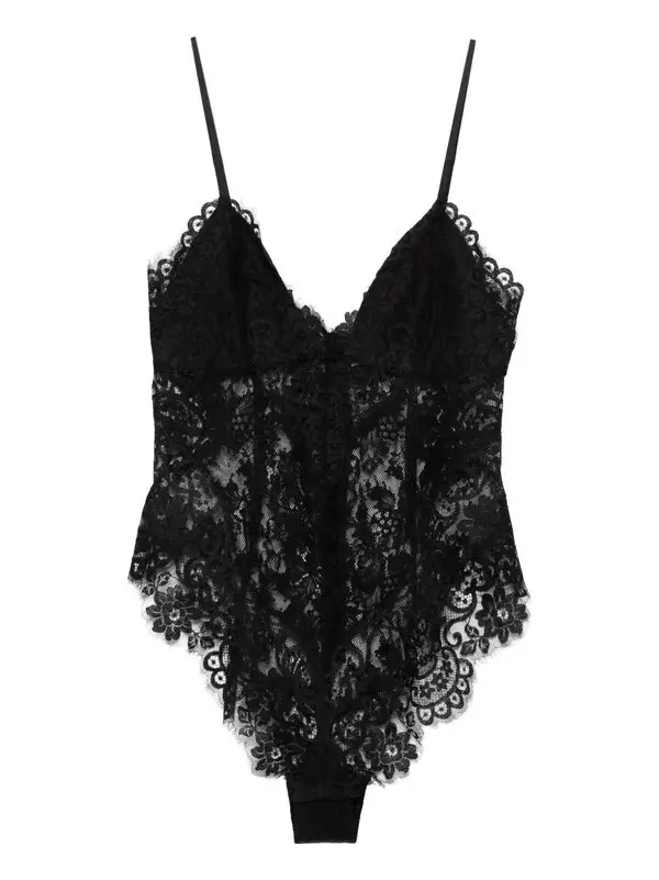 Zimmermann Lace Teddy Bodysuit - Black