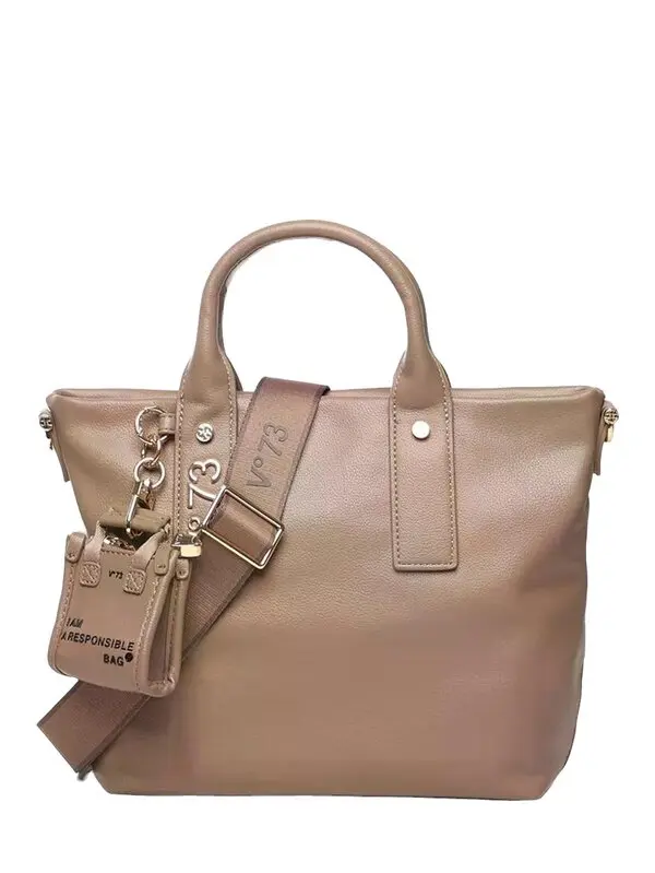 V°73 Matilda Logo-charm Tote Bag - Brown