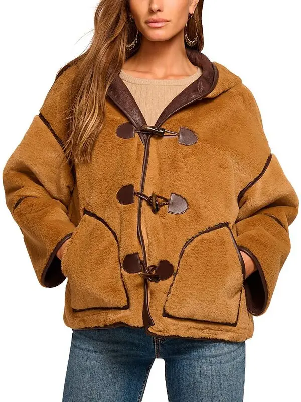 Ramy Brook Lucy Hooded Jacket - Camel