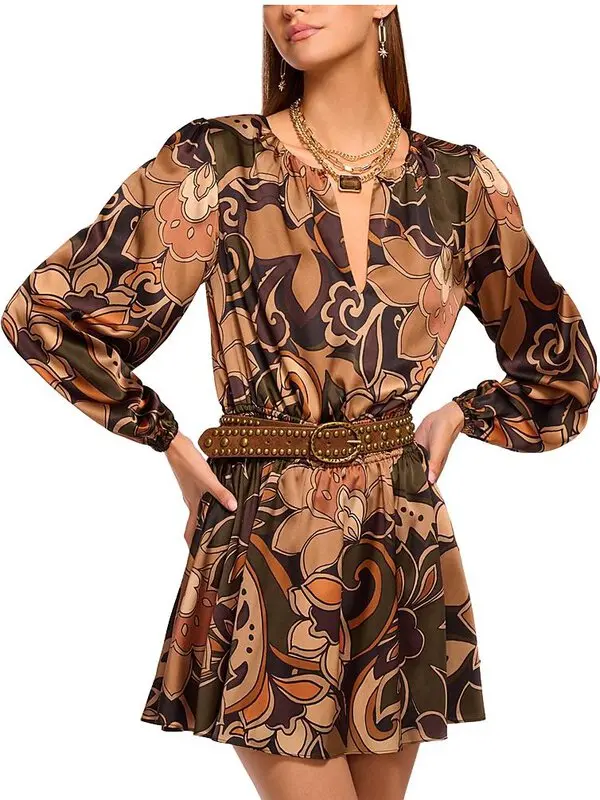 Ramy Brook Gloria Mini Dress - Boho Brown