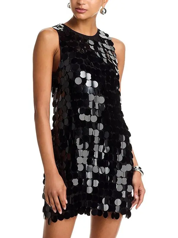 Ramy Brook Roxanna Sequin Mini Dress - Black Pail