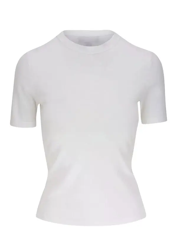 Michael Kors Short-sleeve Ribbed Top - White